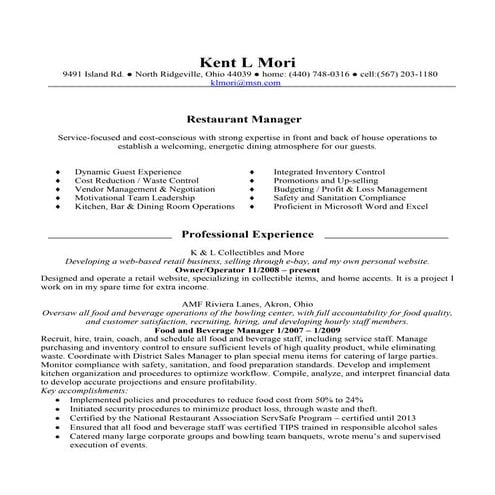 CV resume FL | DOC