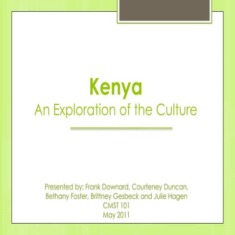 Final Group#2 Project - Kenya | PPTX