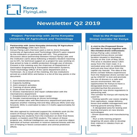 Kenya Flying Labs Newsletters 2019 | PDF