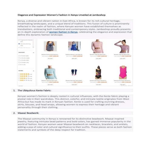 Kenyan Women's Fashion Embrace Elegance and Heritage with Jamboshop.ppt