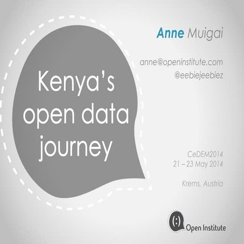 Kenya's open data journey ce dem14 | PPT