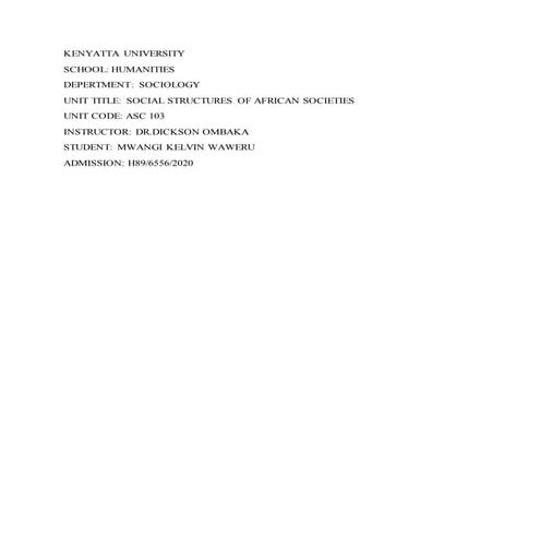 Kenyatta university | DOCX