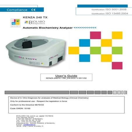 KENZA TX 240 AUTOANALYZER-clinical chemistry instrument.pdf