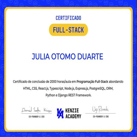 Certificado Full-Stack | PDF