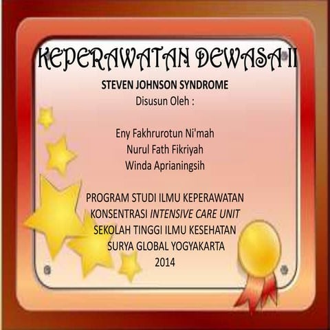 SYNDROM STEPHEN JONSHON (SSJ) | PPTX