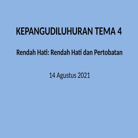 Kepangudiluhuran Tema 4 YAyasan Pangudi Luhur | PPTX