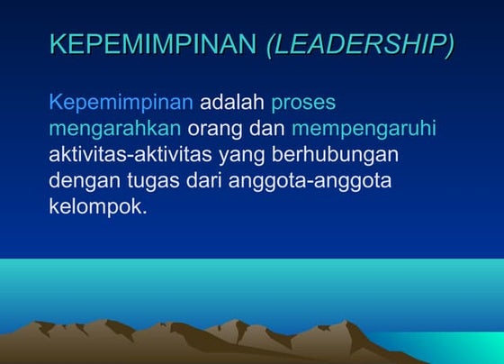 Materi Kepemimpinan | PPT