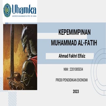 Kepemimpinan_Al-Fatih_.Ahmad Fakhri Elfaiz _2201085034pdf | PDF