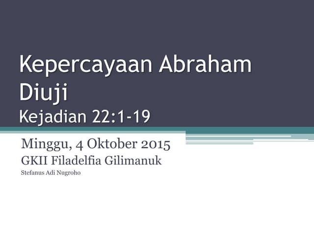 The story of abraham | PPT