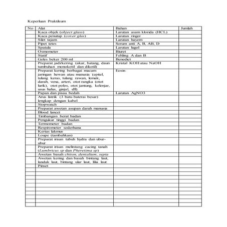 Keperluan praktikum | PDF