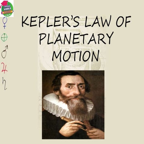 Kepler's law of planetary motion | PPTX