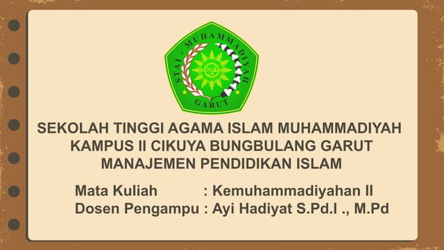 Implementasi nilai ekonomi dalam program muhammadiyah | PPTX