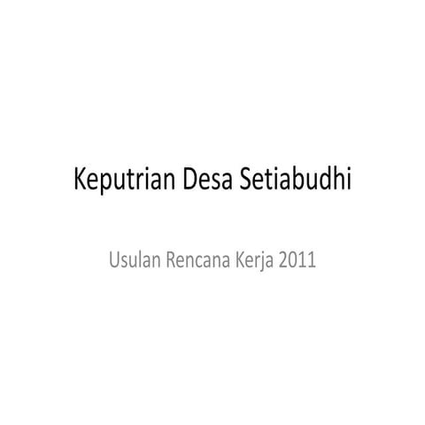 Keputrian desa setiabudhi | PPTX