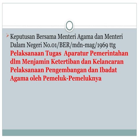 Keputusan Bersama Menteri Agama dan Menteri Dalam Negeri No. 1 tahun ...