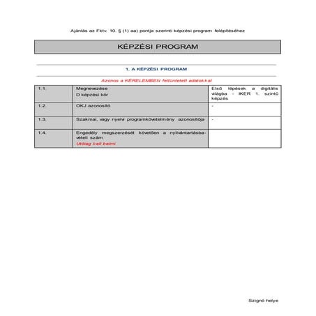 Képzési programok: IKER1, IKER2 | PDF