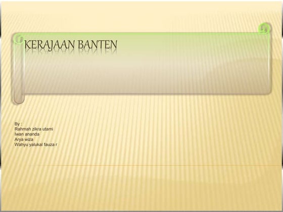 Kesultanan banten | PDF