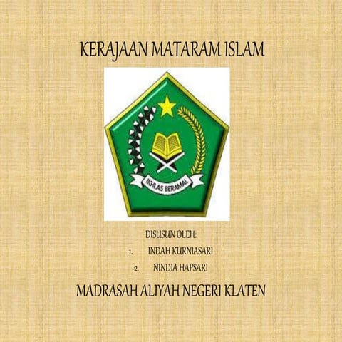 Kerajaan mataram islam | PPTX