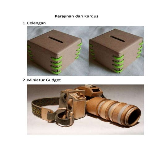Kerajinan dari kardus | PDF