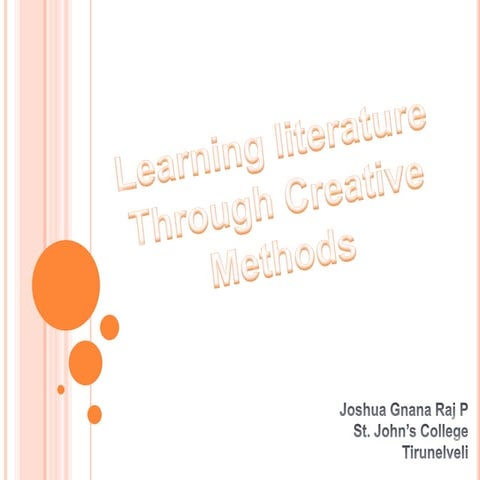 Learning literature through Creative Methods | PPTX