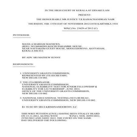 Kerala high court withdrawal order for | PDF