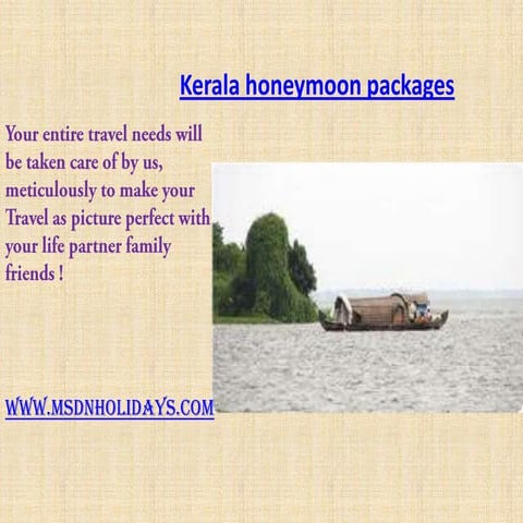 Kerala honeymoon packages | PPTX