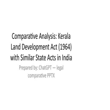 kerala_land_dev_comparative.pptx analysis | PPTX