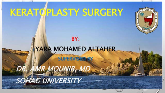 Prevention and management of graft detachment in DMEK | PPTX