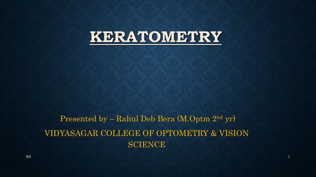 Keratometry | PPTX