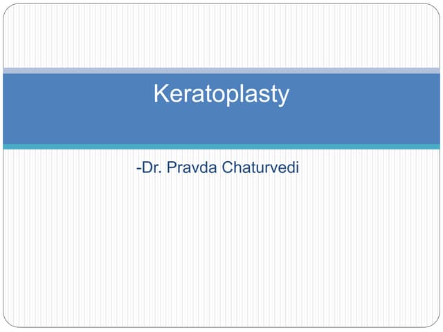 Prevention and management of graft detachment in DMEK | PPTX