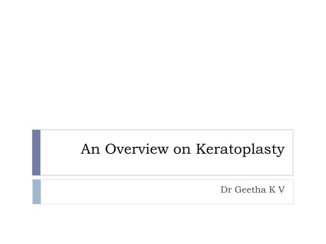 Prevention and management of graft detachment in DMEK | PPTX