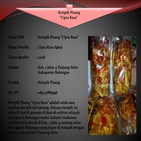 KERIPIK PISANG CIPTA RASA | PPTX