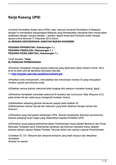 PENGAMBILAN JAWATAN KONSTABEL SUKARELAWAN SIMPANAN PDRM | PDF