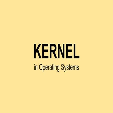 Kernelpptx Operating Systems Computer Software And Applications