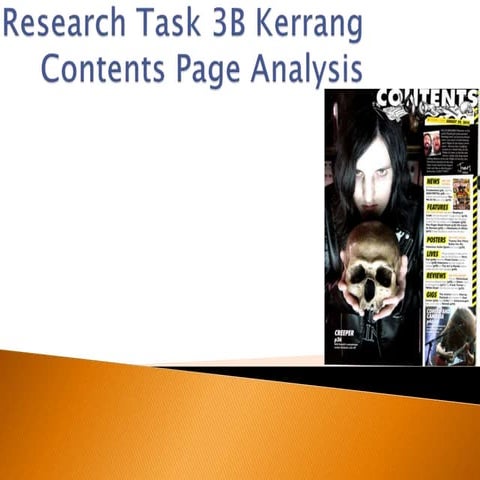 Coursework contents page analysis | PPTX
