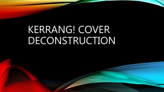 Magazine Analysis (Front Cover) | PPTX