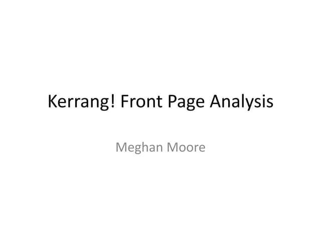 Front cover analysis template kerrang-done | DOCX