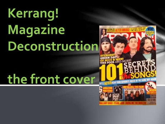 Kerrang! magazine deconstruction | PPT