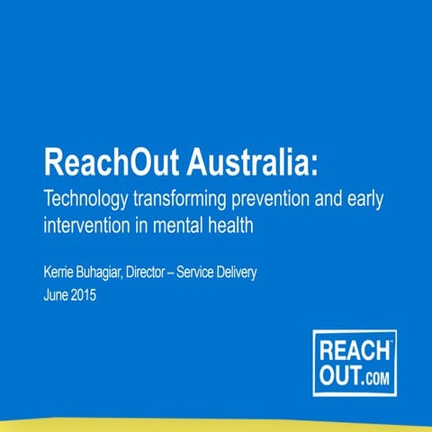 Technology transforming prevention and early intervention in mental ...