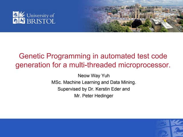 Genetic Programming In Automated Test Code Generation Ppt 7613