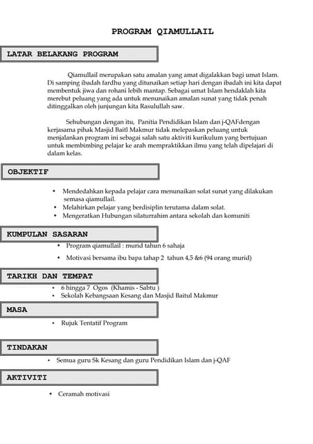 Kertas kerja iftar jamaie | PDF