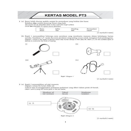 Kertas model-pt3-modul-aktiviti-pintar-bestari-sains-tingkatan-3 | PDF