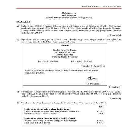 Kertas 2 Prinsip Perakaunan Tingkatan 5 | DOCX