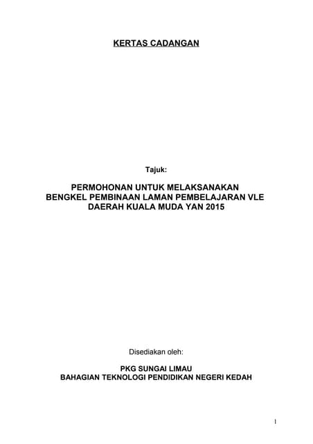 Contoh Kertas Kerja Lawatan... | DOCX