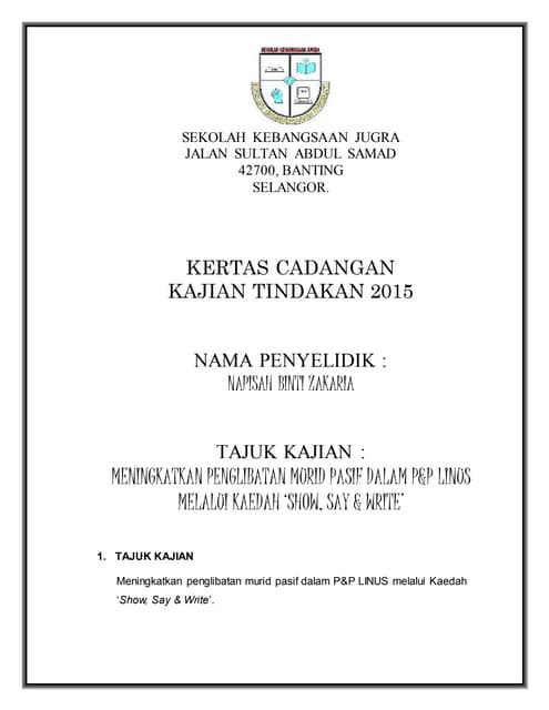 Contoh Refleksi Assignment IPG | PDF