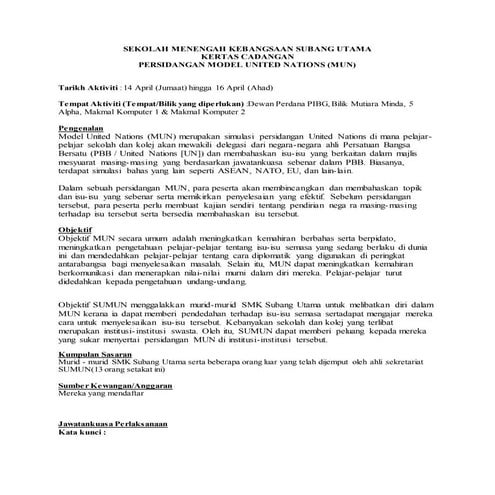 Kertas cadangan Sumun | DOCX