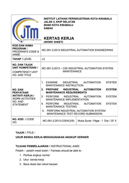 Kertas Kerja C01 l2 Lakar Ukur kurung kontemporari | PDF