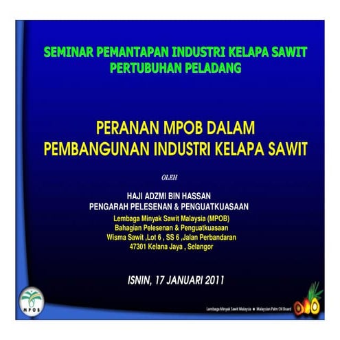 Kertas kerja 5 mpob1 | PDF