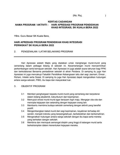 Kertas kerja program kem kepimpinan pemimpin kecil | PDF