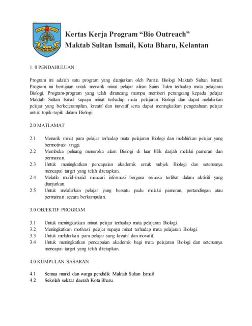 Kertas kerja program 20 minit membaca bersama | DOCX