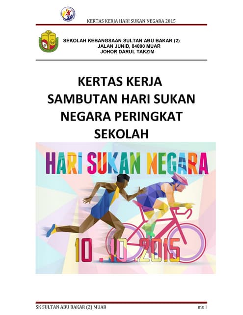 CONTOH KERTAS KERJA PERMOHONAN KARNIVAL SUKAN | PDF